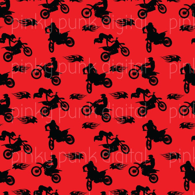MOTOCROSS Dirt Bike - REPEAT Pattern - Digital Seamless Files - BOYS ...