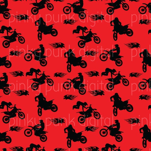MOTOCROSS Dirt Bike - REPEAT Pattern - Digital Seamless Files - BOYS ...