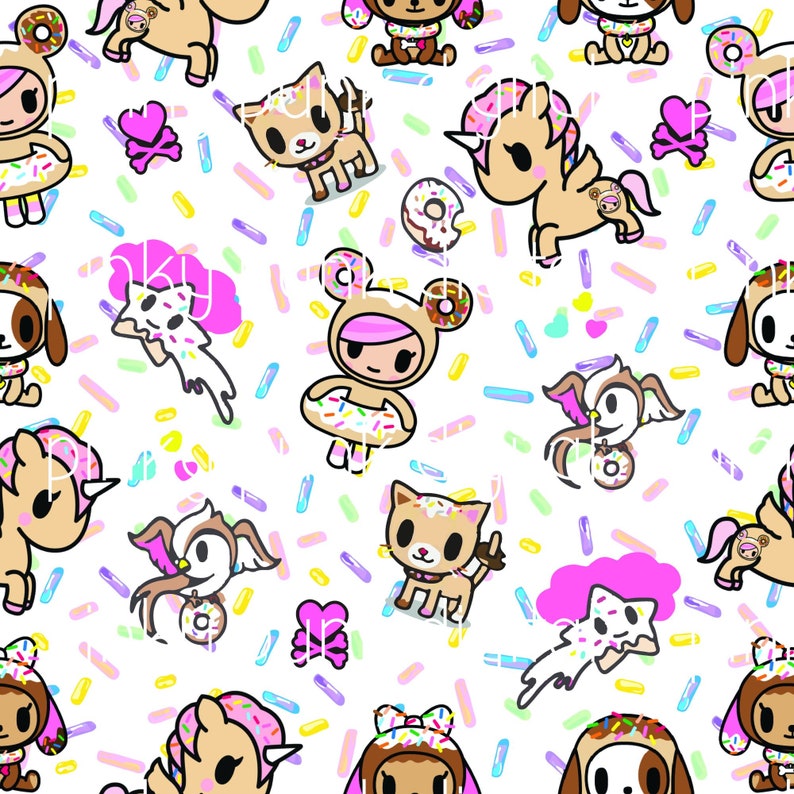 Kawaii TOKIDOKI Seamless Pattern, Rainbow Cartoons (digital File) - Etsy