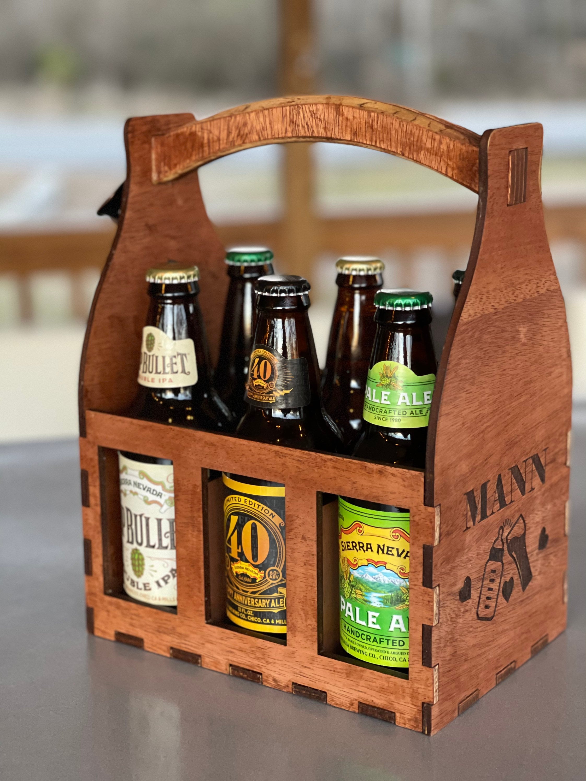 Pine Wooden Beer Tote