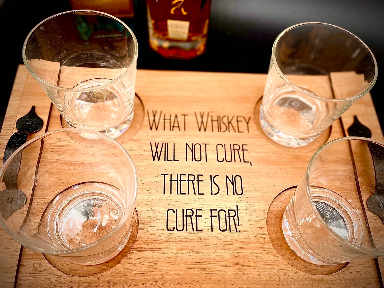 Whiskey Serving Board With Handles | Personalized Alcohol Serving Board ...