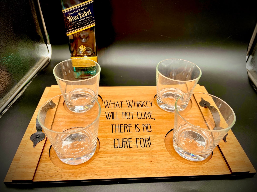 Whiskey Serving Board With Handles | Personalized Alcohol Serving Board ...