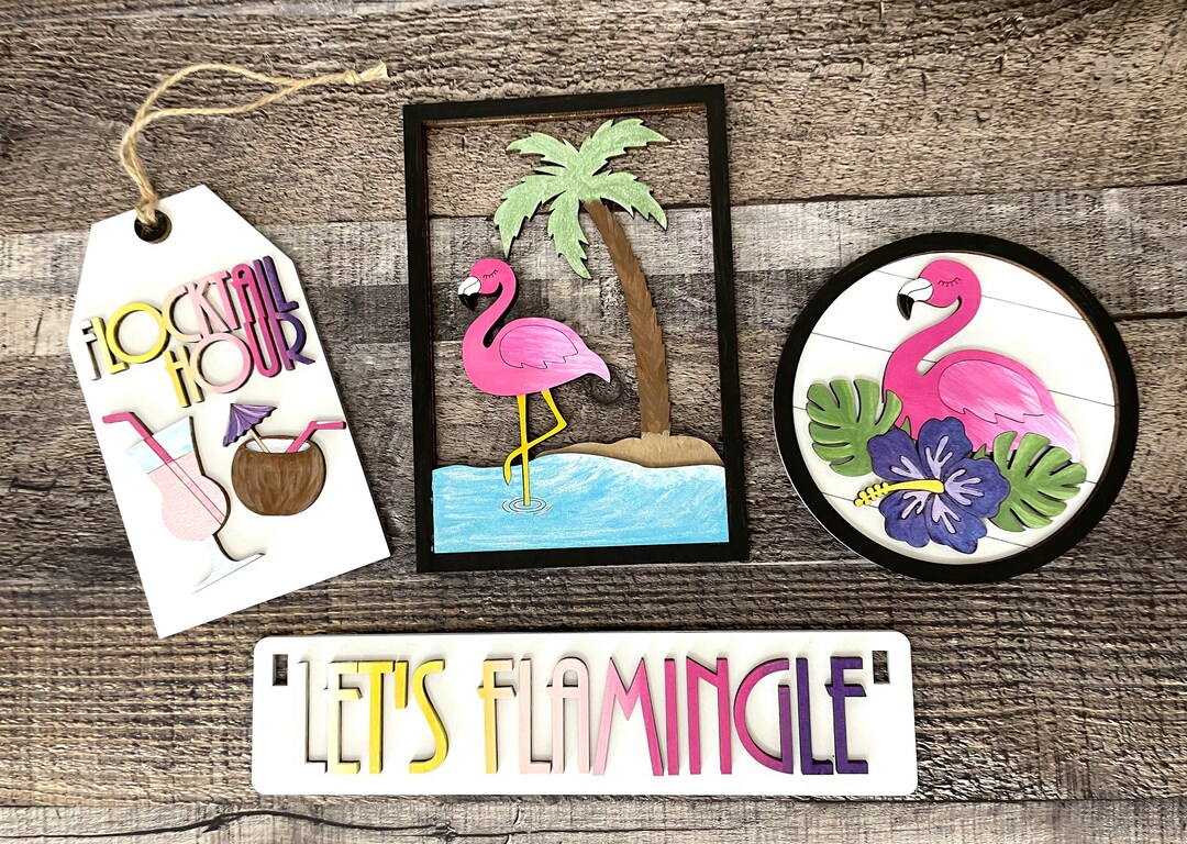 Wooden Let's Flamingle Add on for Farmhouse Crate and Wagon ...