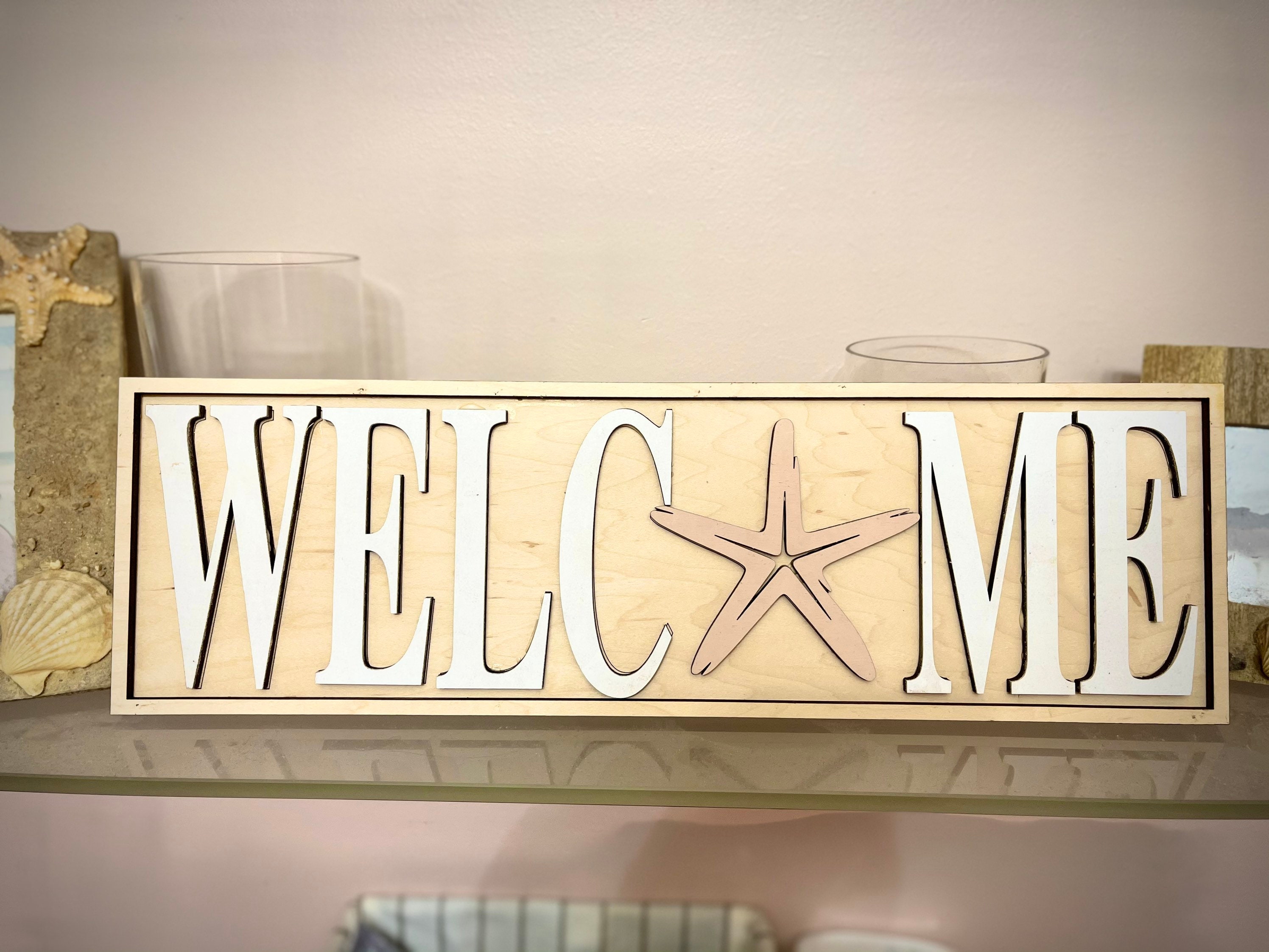 Beach Theme Welcome Sign Beach Theme Décor Beach Sign - Etsy