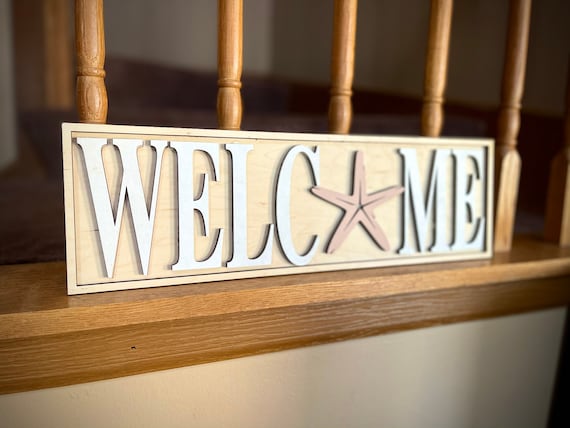 Beach Theme Welcome Sign Beach Theme Décor Beach Sign - Etsy