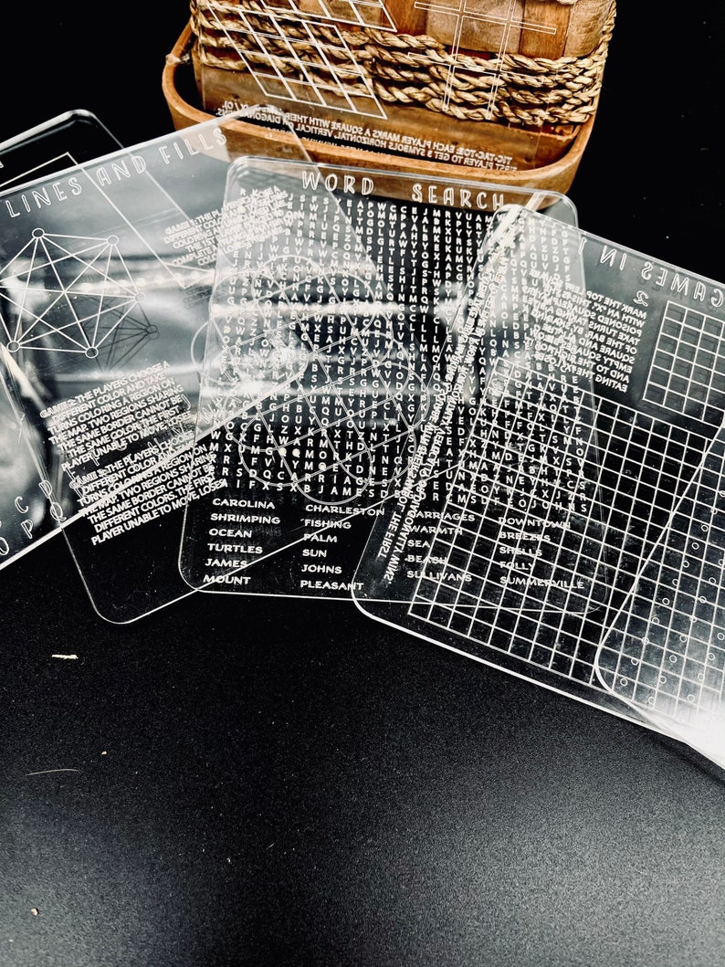 Dry Erase Set of Games Tracing Board Games with Marker and | Etsy