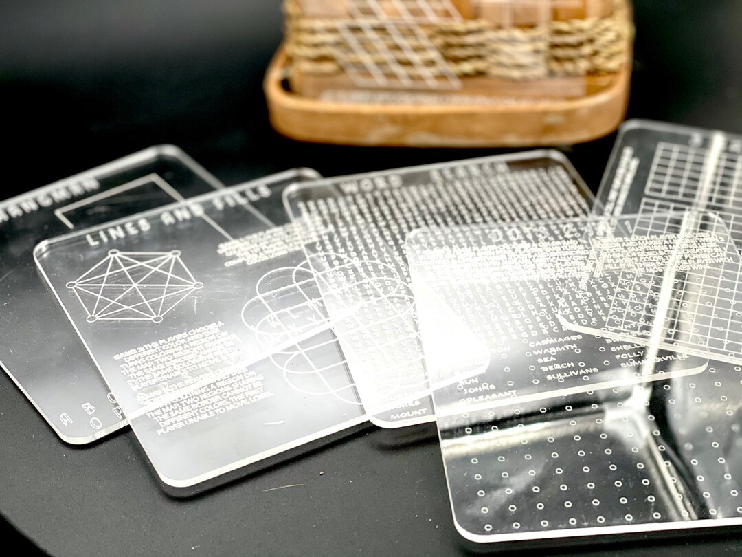 Dry Erase Set of Games | Tracing Board Games With Marker and Eraser ...