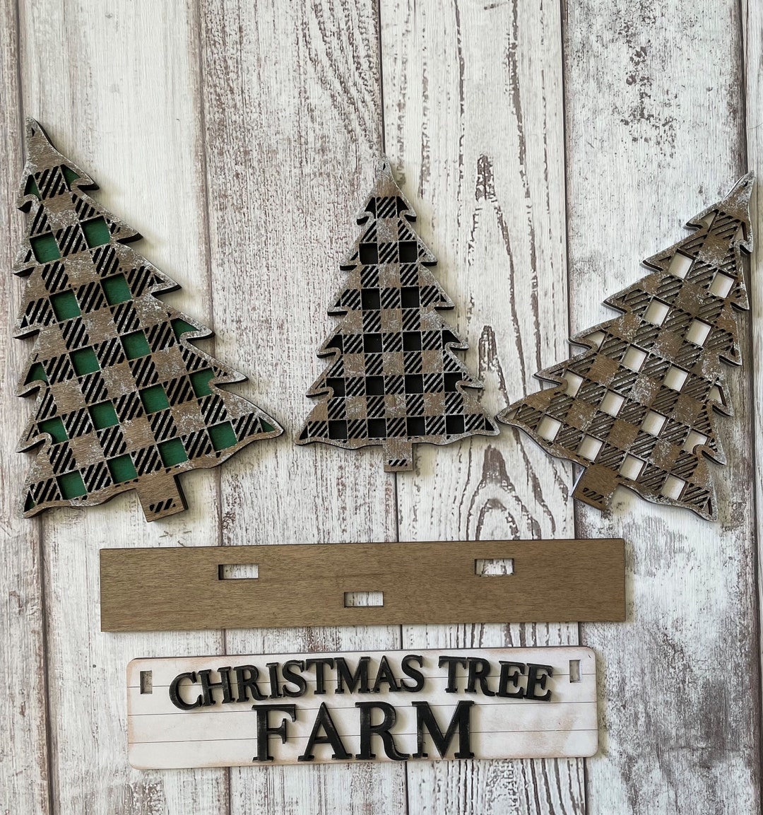 Wooden Christmas Tree Farm Add on for Farmhouse Crate and Wagon ...