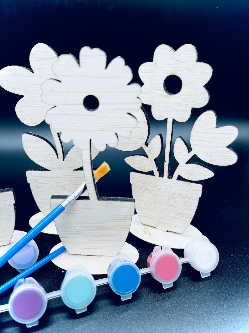 DIY Wood Paint Kit DIY Kids Craft DIY Paint Standing | Etsy