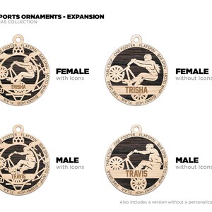 Wood Engraved BMX Ornament | BMX Christmas Ornament | Personalized BMX ...