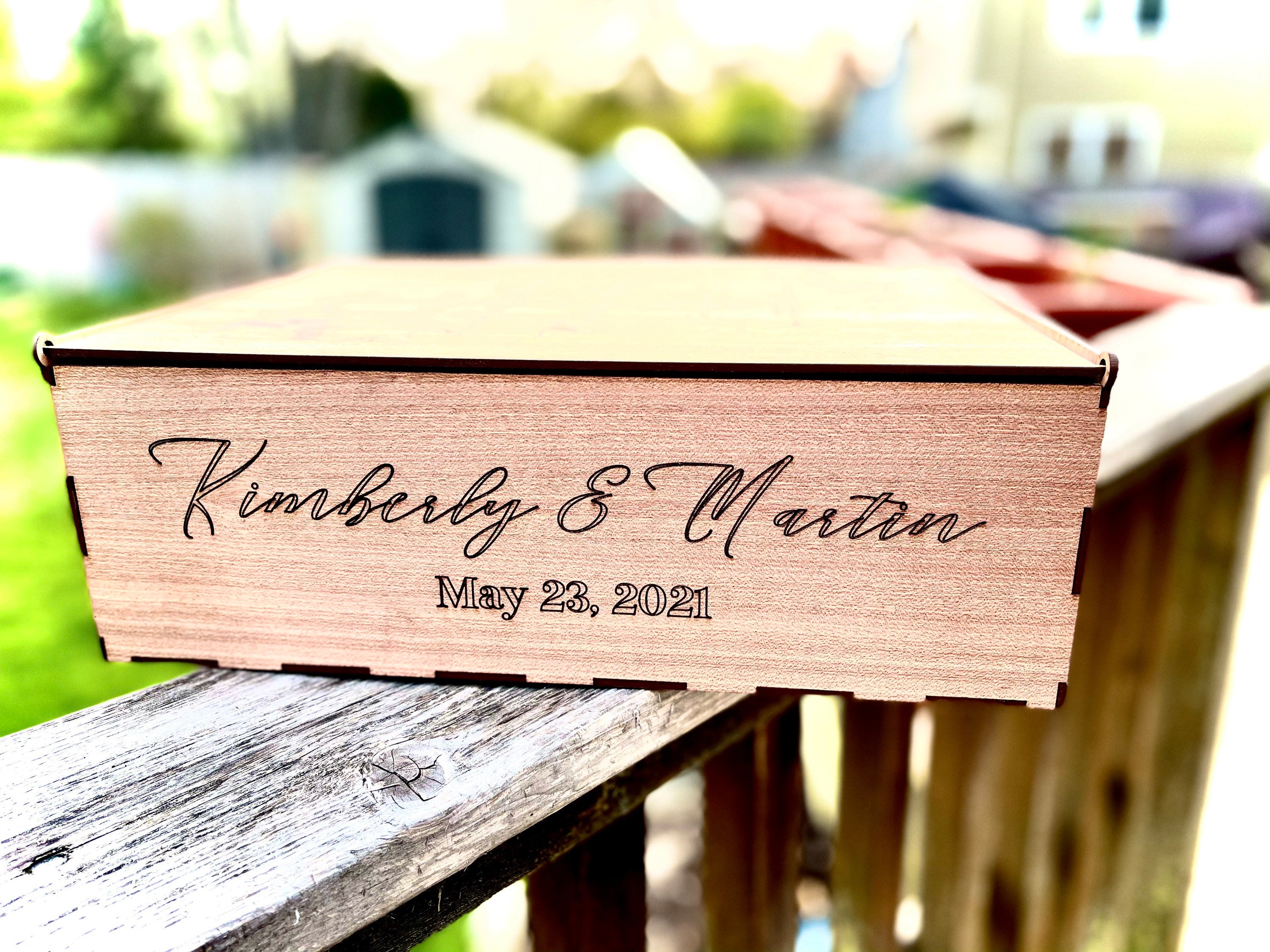 Wedding Keepsake Box Anniversary Keepsake Box Box Engraved - Etsy