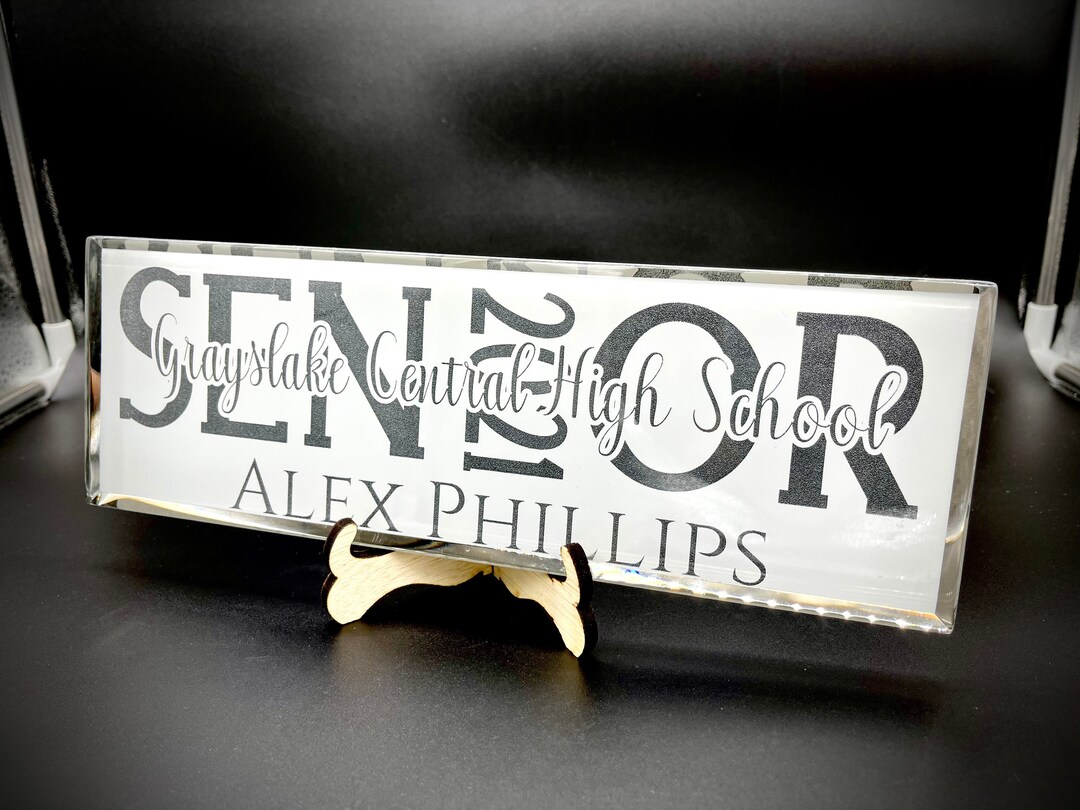 Engraved Glass Graduation Tile Graduation Gift Graduation Décor Senior ...