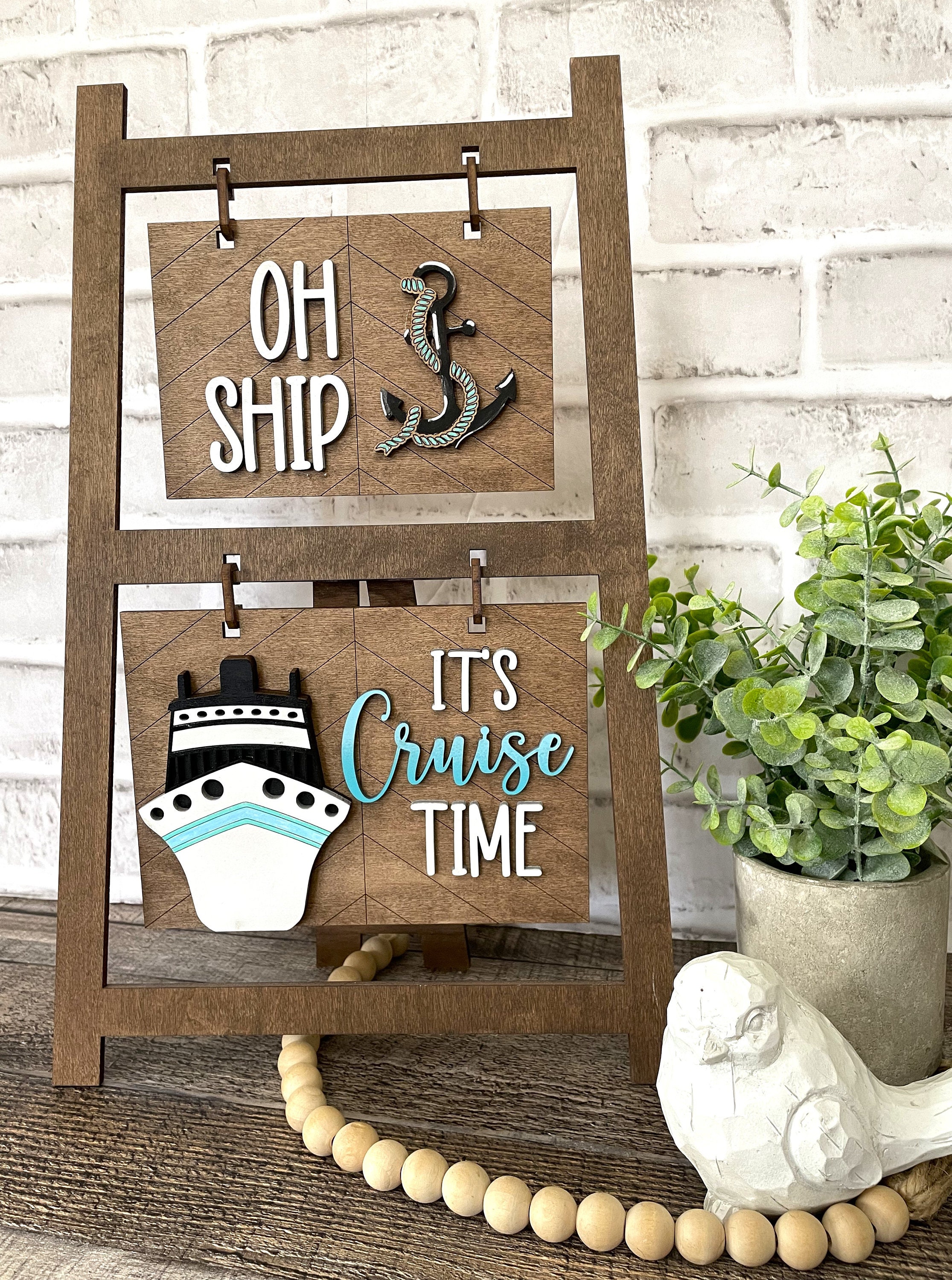 Wooden Ladder Frame It's Cruise Time Add on Set | Interchangeable ...