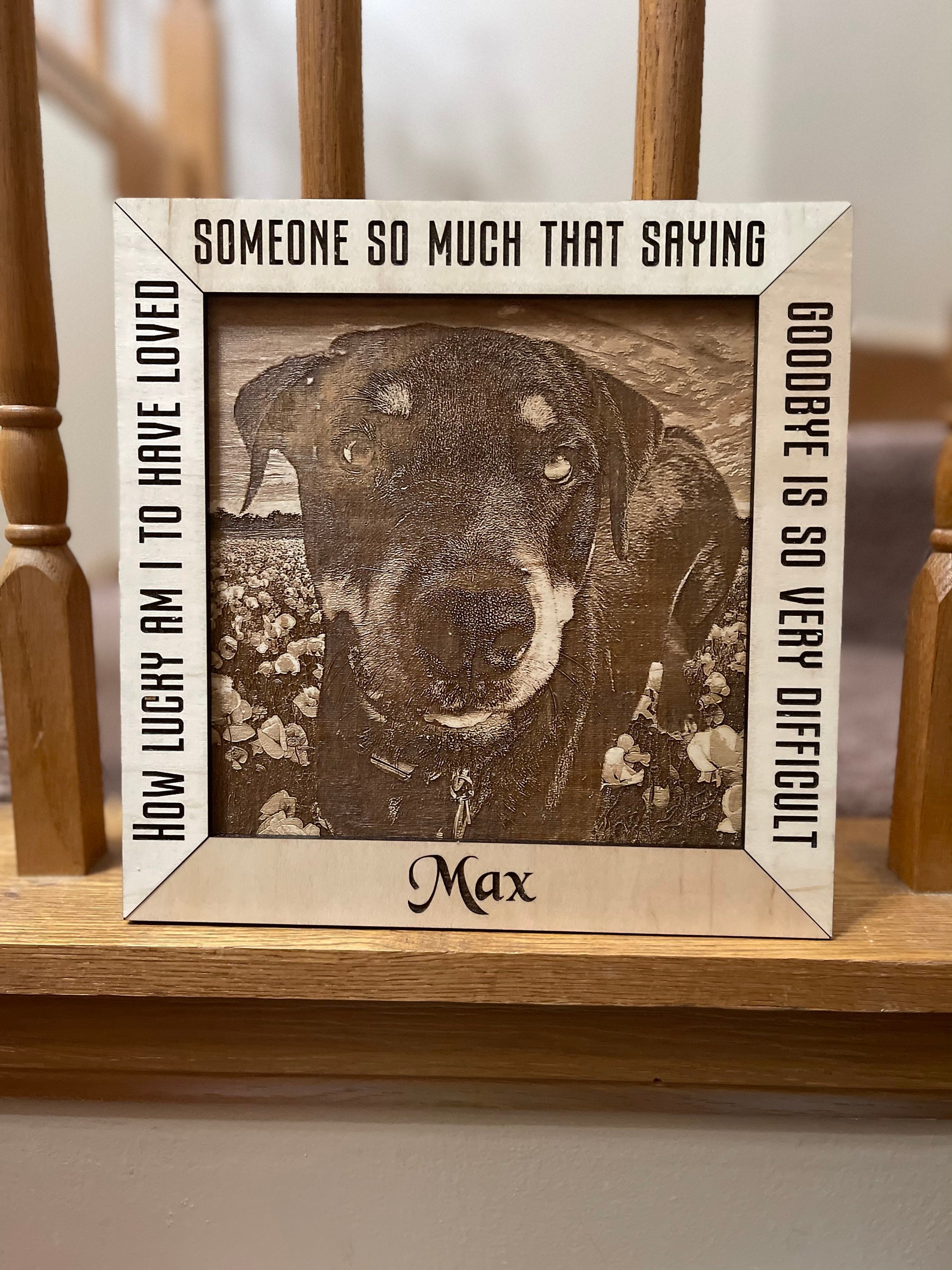 Personalized Pet Memorial Gift Custom Engraved Pet Photo - Etsy