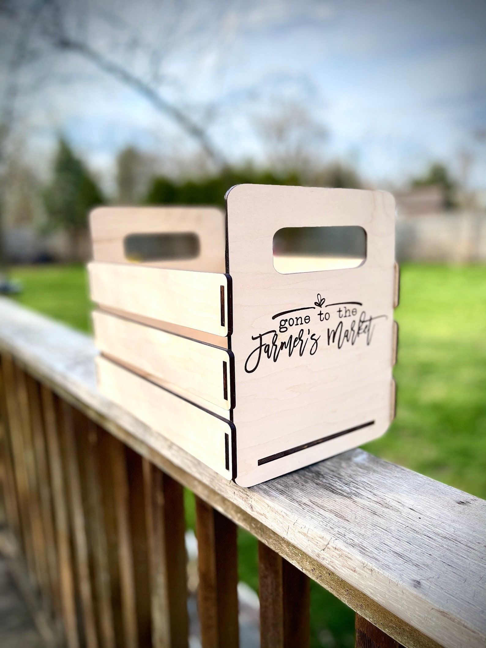 Farmer's Market Boxes Wooden Crate for Storage Garden | Etsy