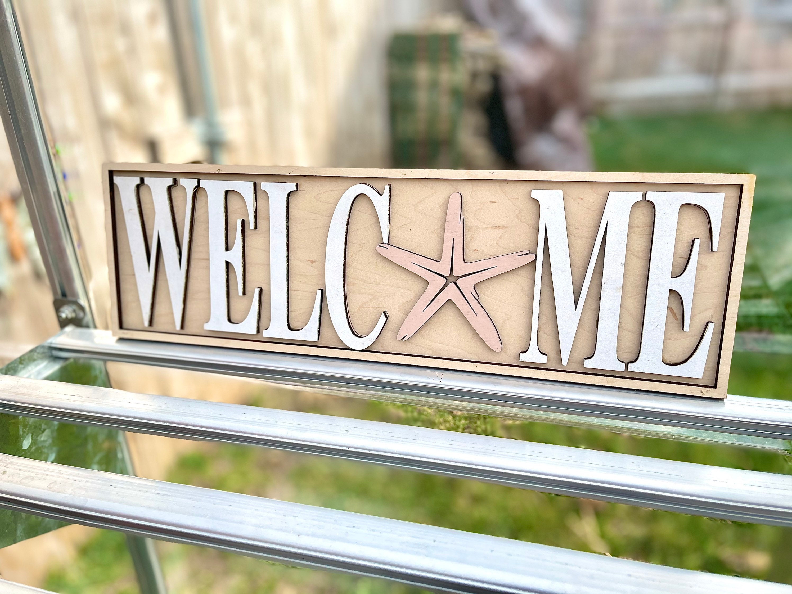 Beach Theme Welcome Sign Beach Theme Décor Beach Sign - Etsy