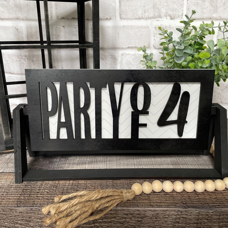 Party of 4 Sign - Etsy