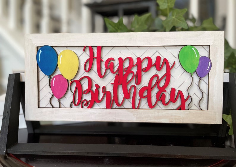 Wooden Rustic Happy Birthday Sign | Add on Sign That Works With ...