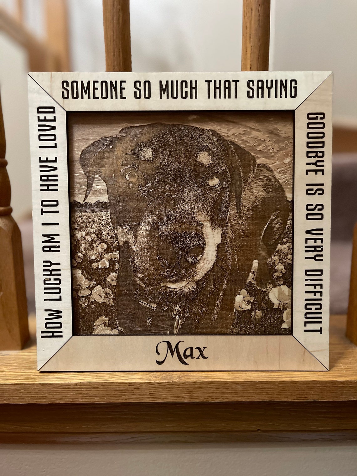 Personalized Pet Memorial Gift Custom Engraved Pet Photo - Etsy