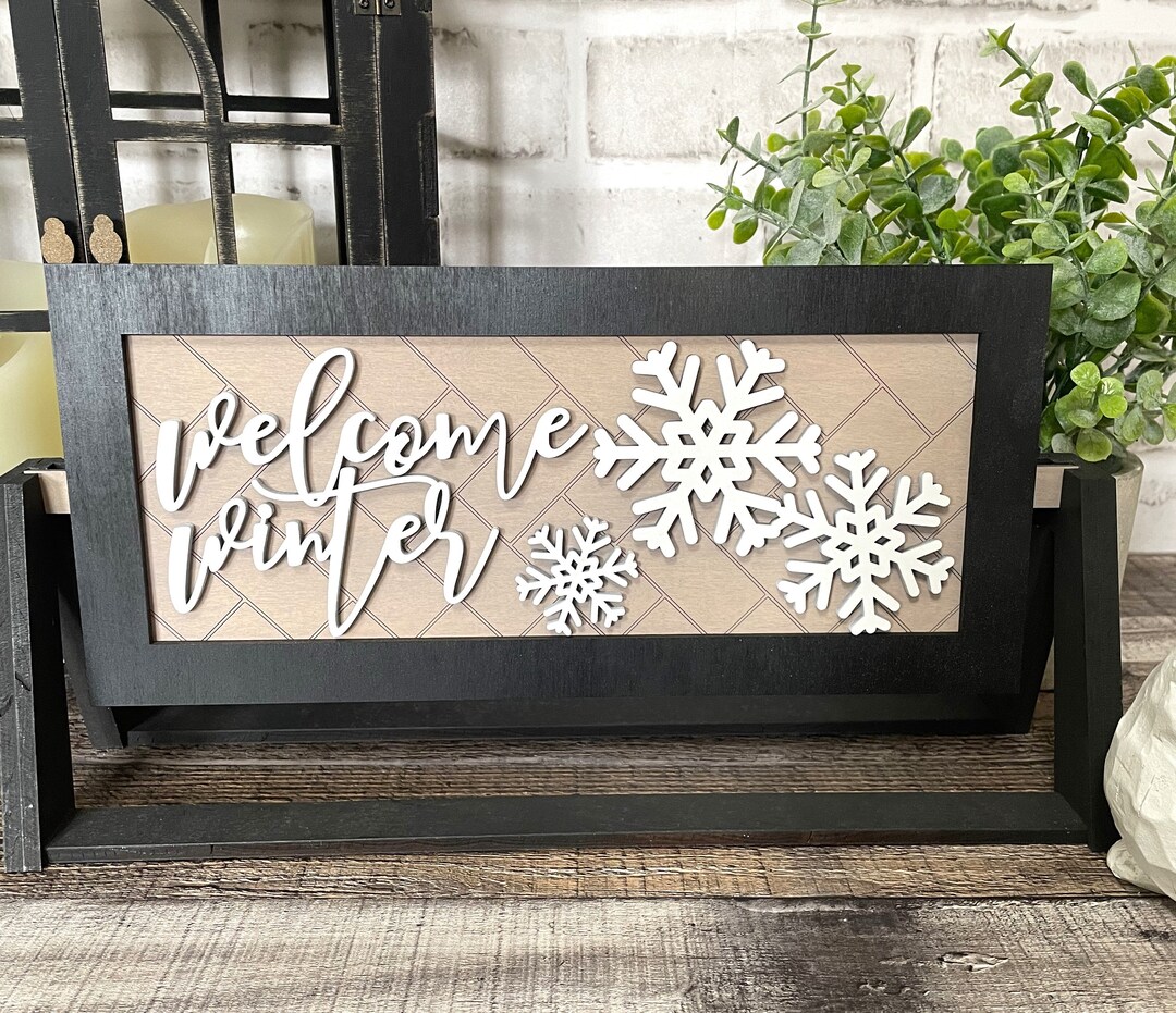 Wooden Rustic Welcome Winter Sign | Add on Sign That Works With ...