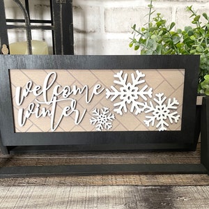Wooden Rustic Welcome Winter Sign | Add on Sign That Works With ...