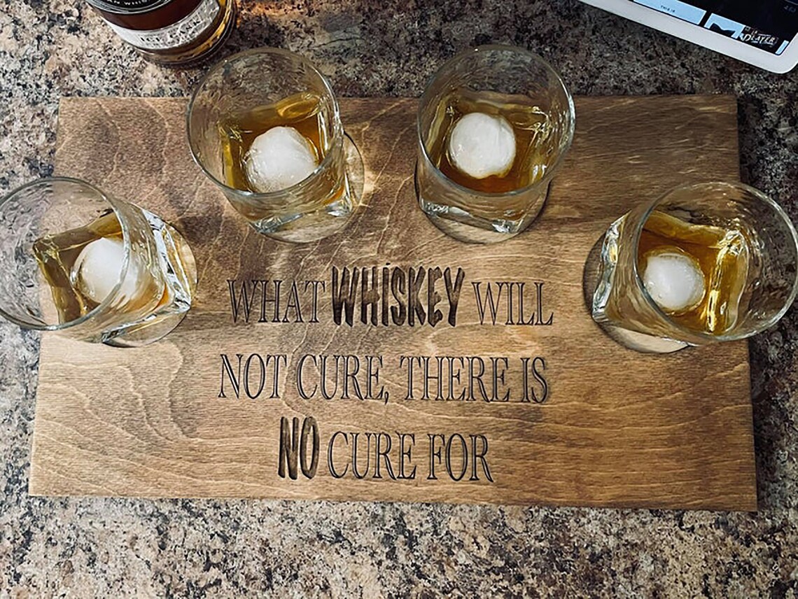 Whiskey Serving Board Personalized Alcohol Serving Board | Etsy