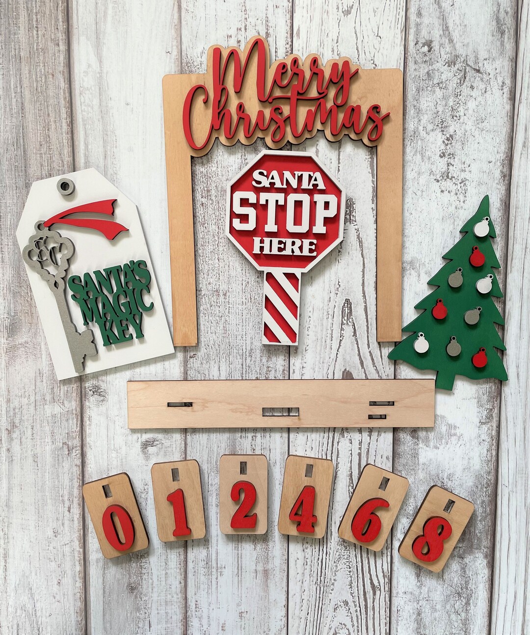 Wooden Christmas Countdown Add on for Farmhouse Crate and Wagon ...