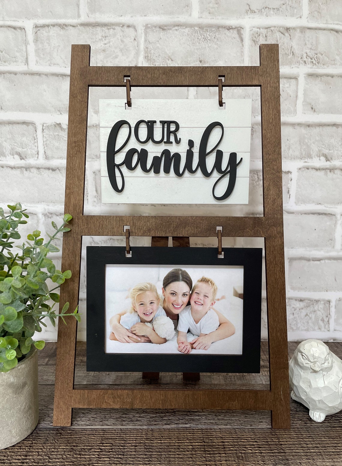 Wooden Ladder Frame Our Family Add on Set Interchangeable - Etsy