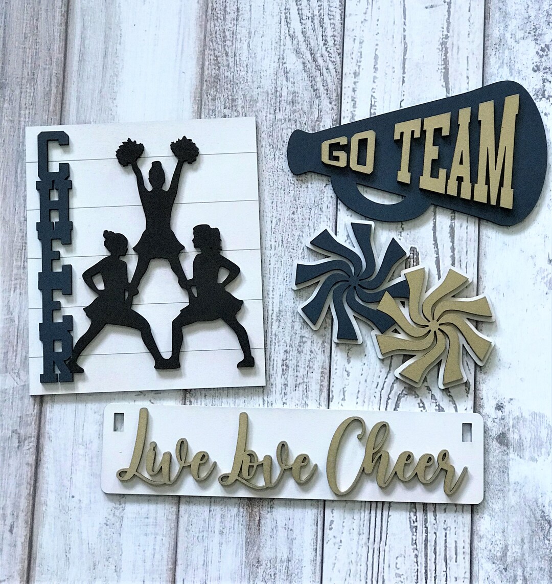 Wooden Cheerleading Add on for Farmhouse Crate and Wagon | Game Day Add ...