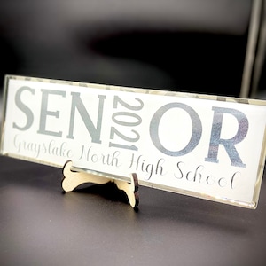 Engraved Glass Graduation Tile Graduation Gift Graduation Décor Senior ...