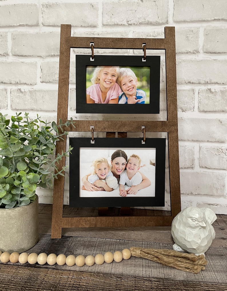 Wooden Ladder Frame Our Family Add on Set | Interchangeable Holiday and ...
