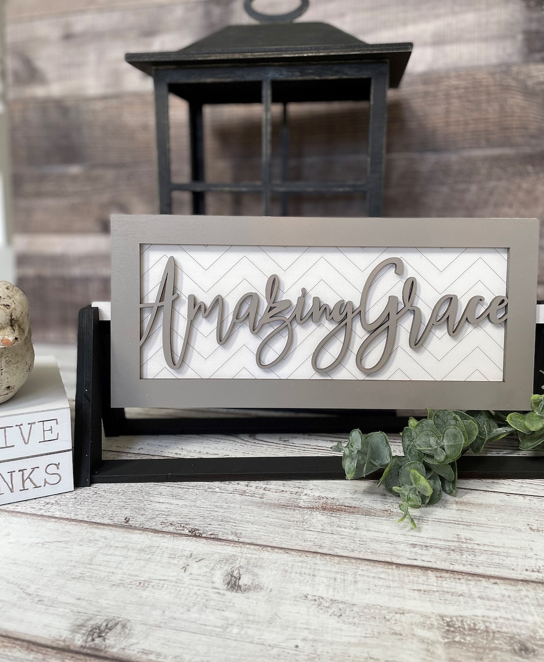 Wooden Amazing Grace Sign | Add on Sign That Works With Interchangeable ...