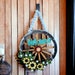 Wagon Wheel Welcome Sign | Sunflower Décor | Farmhouse Décor ...