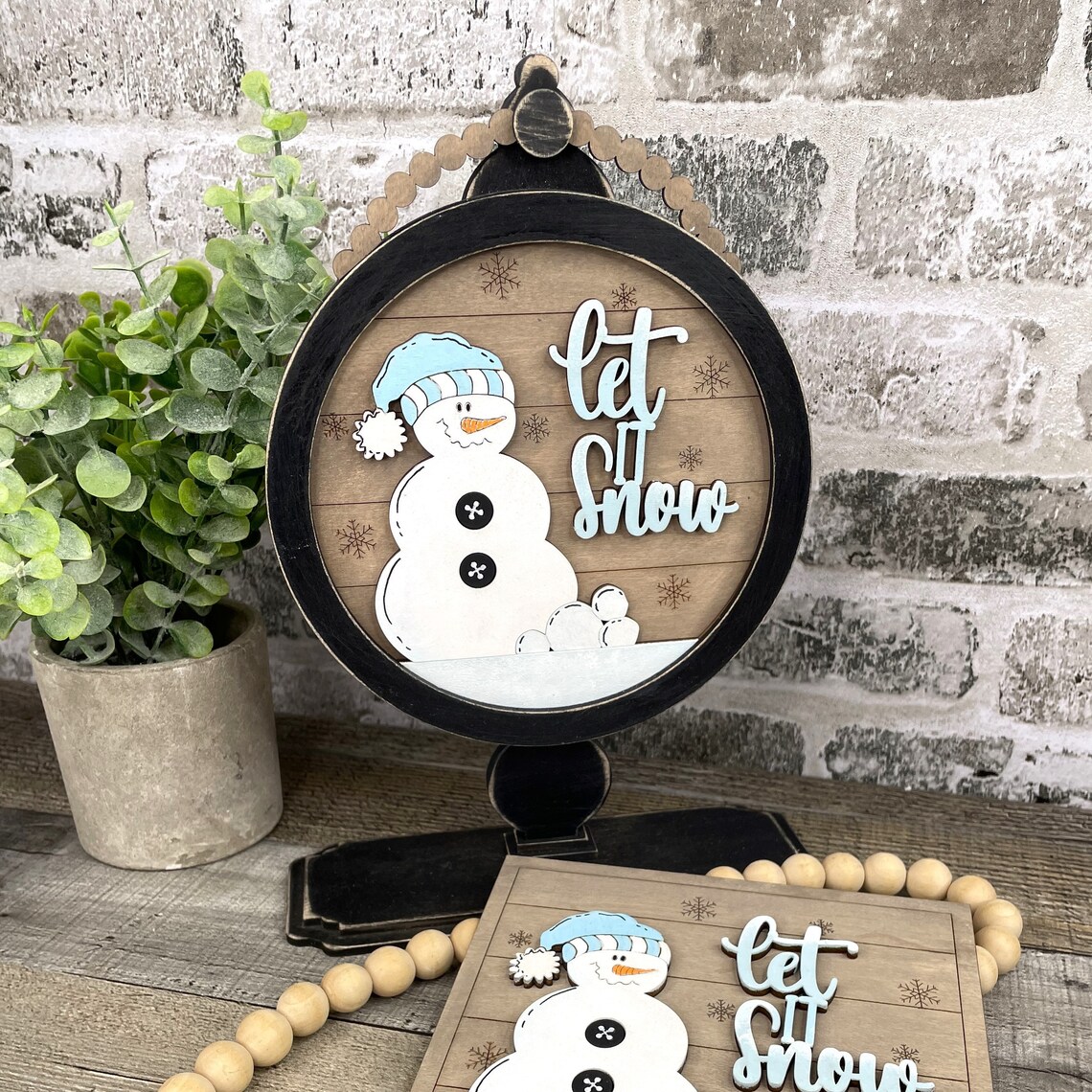 Let is Snow Interchangeable Set | Interchangeable for Wooden Rustic ...