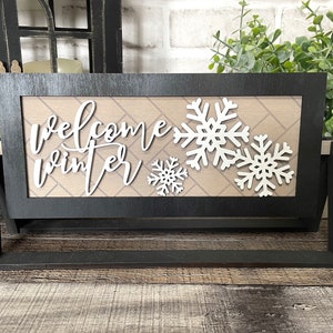 Wooden Rustic Welcome Winter Sign | Add on Sign That Works With ...