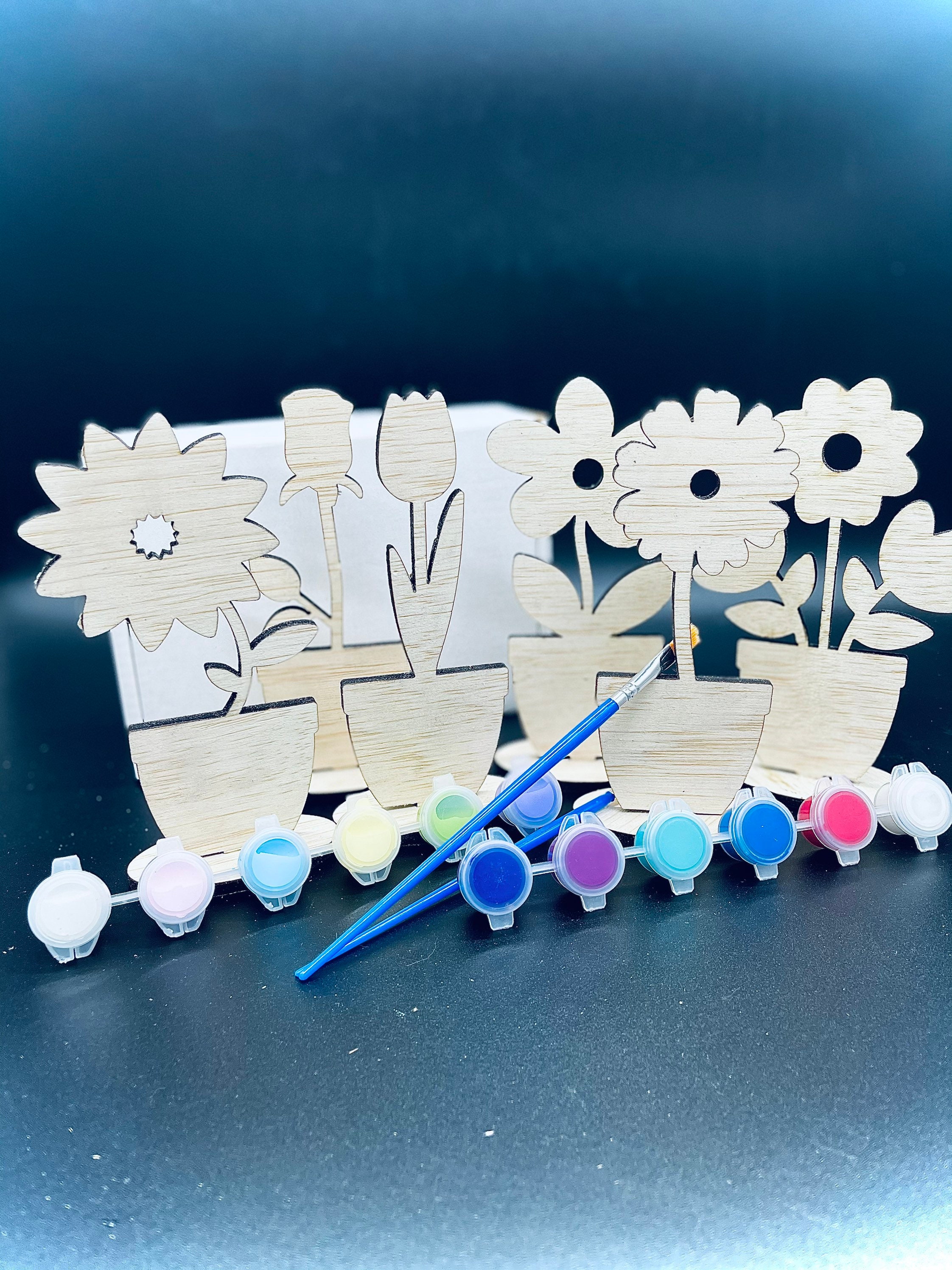 DIY Wood Paint Kit DIY Kids Craft DIY Paint Standing | Etsy