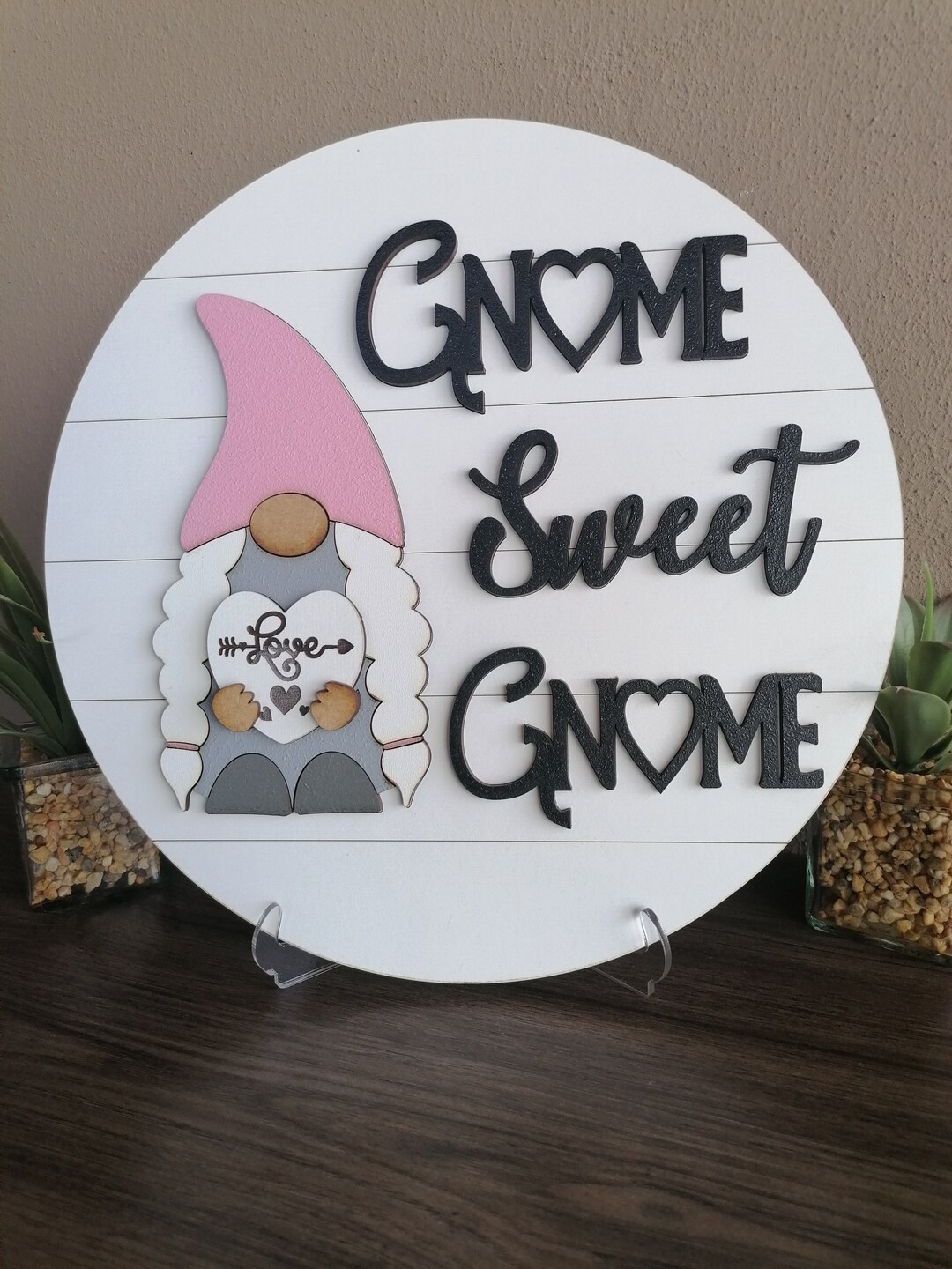 Gnome Welcome Sign/welcome Sign/home Decor/interchangeable Gnome Sign ...