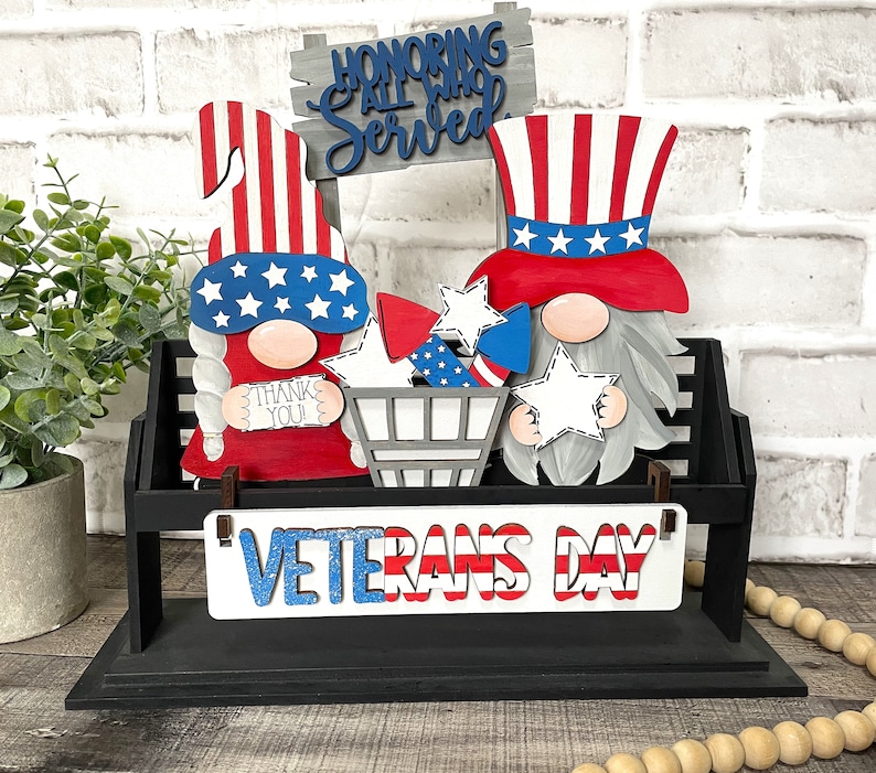 Wooden Patriotic Gnome Add on for Farmhouse Crate and Wagon | Farmhouse ...
