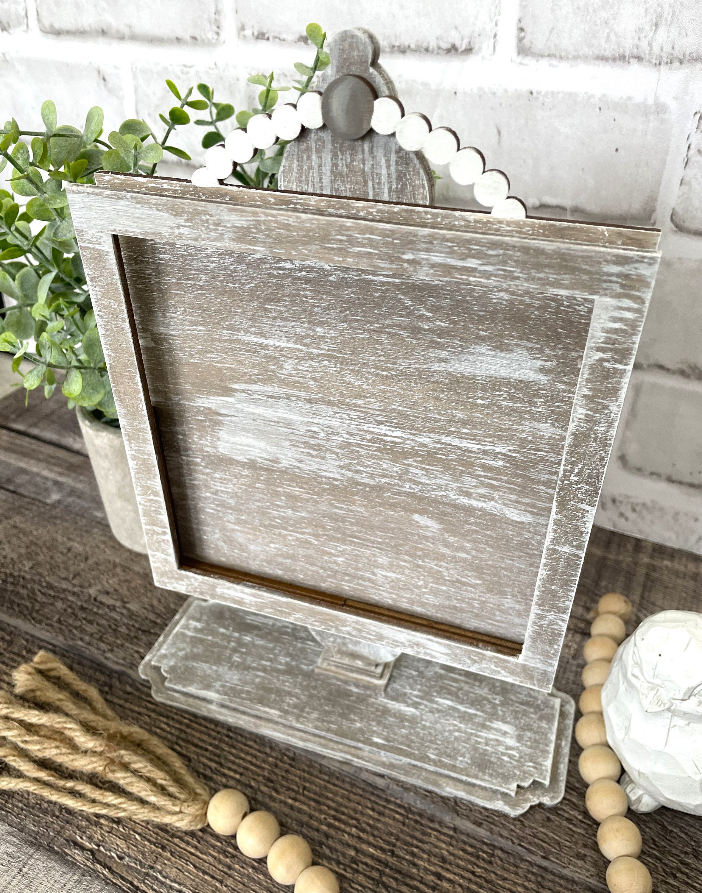 Wooden Rustic Farmhouse Square Tabletop Shelf | Works With ...