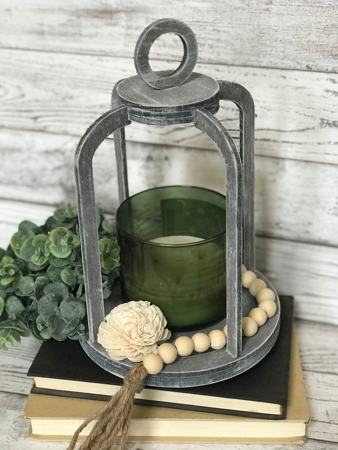 Farmhouse Round Lantern Home Décor Personalized Round Lantern Candle ...