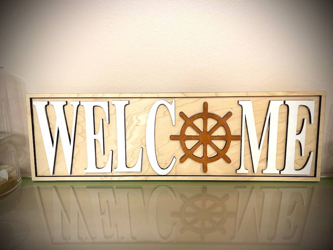 Beach Theme Welcome Sign | Beach Theme Décor | Beach Sign | Ocean ...