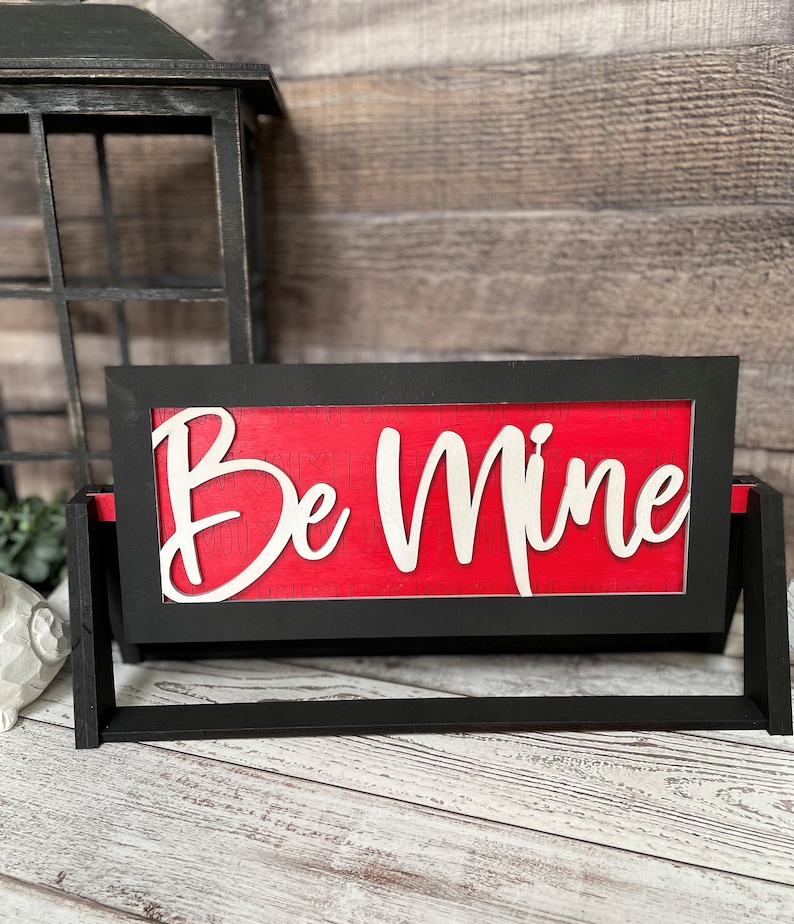 Wooden Rustic Be Mine Sign Add on Sign That Works With - Etsy