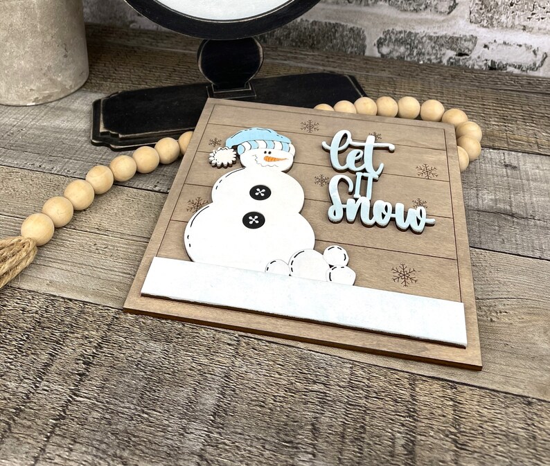 Let is Snow Interchangeable Set | Interchangeable for Wooden Rustic ...