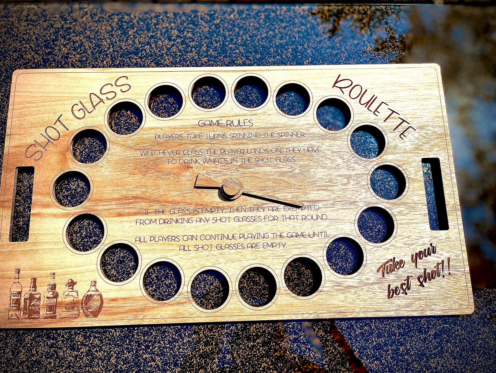 18 Glass Shot Glass Roulette Board Shot Roulette Game With | Etsy