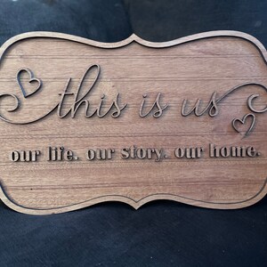 This is Us Sign | Custom Wood Sign | Rustic Home Décor | Our Home | Our ...