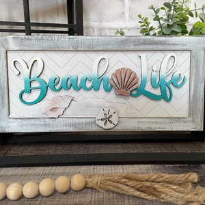 Wooden Rustic Beach Life Sign | Add on Sign That Works With ...