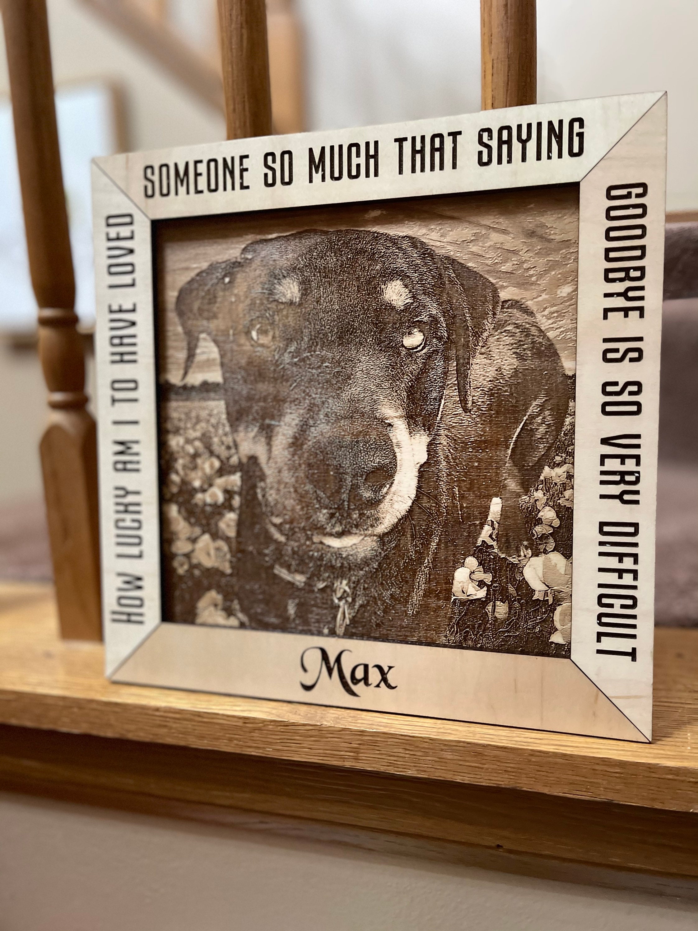 Personalized Pet Memorial Gift Custom Engraved Pet Photo - Etsy