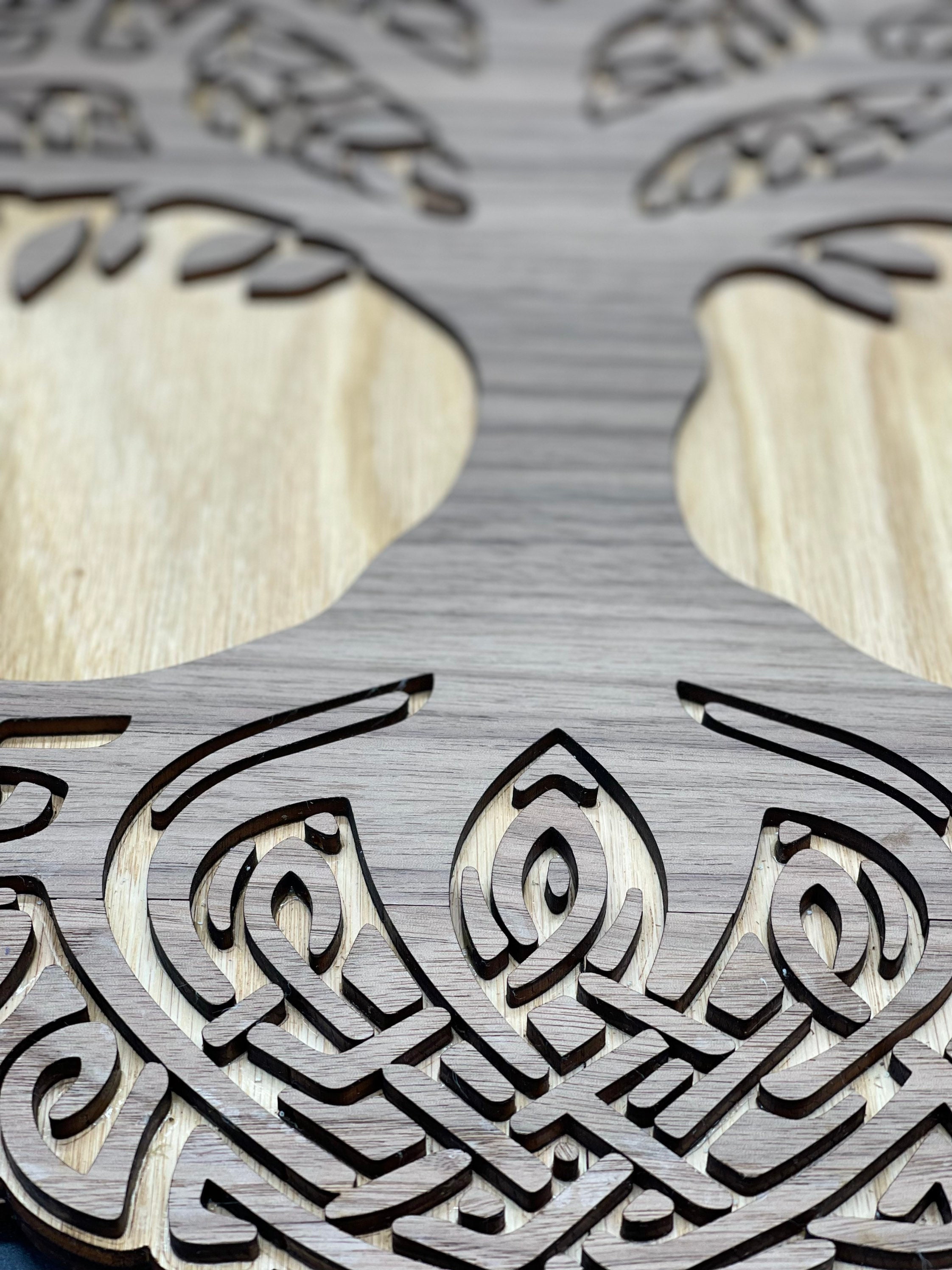 Celtic Wood Tree Sign Celtic Wood Wall Decorations Celtic | Etsy