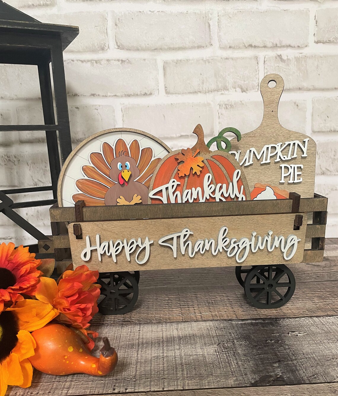 Wooden Thanksgiving Add on for Farmhouse Crate and Wagon | Gobble ...