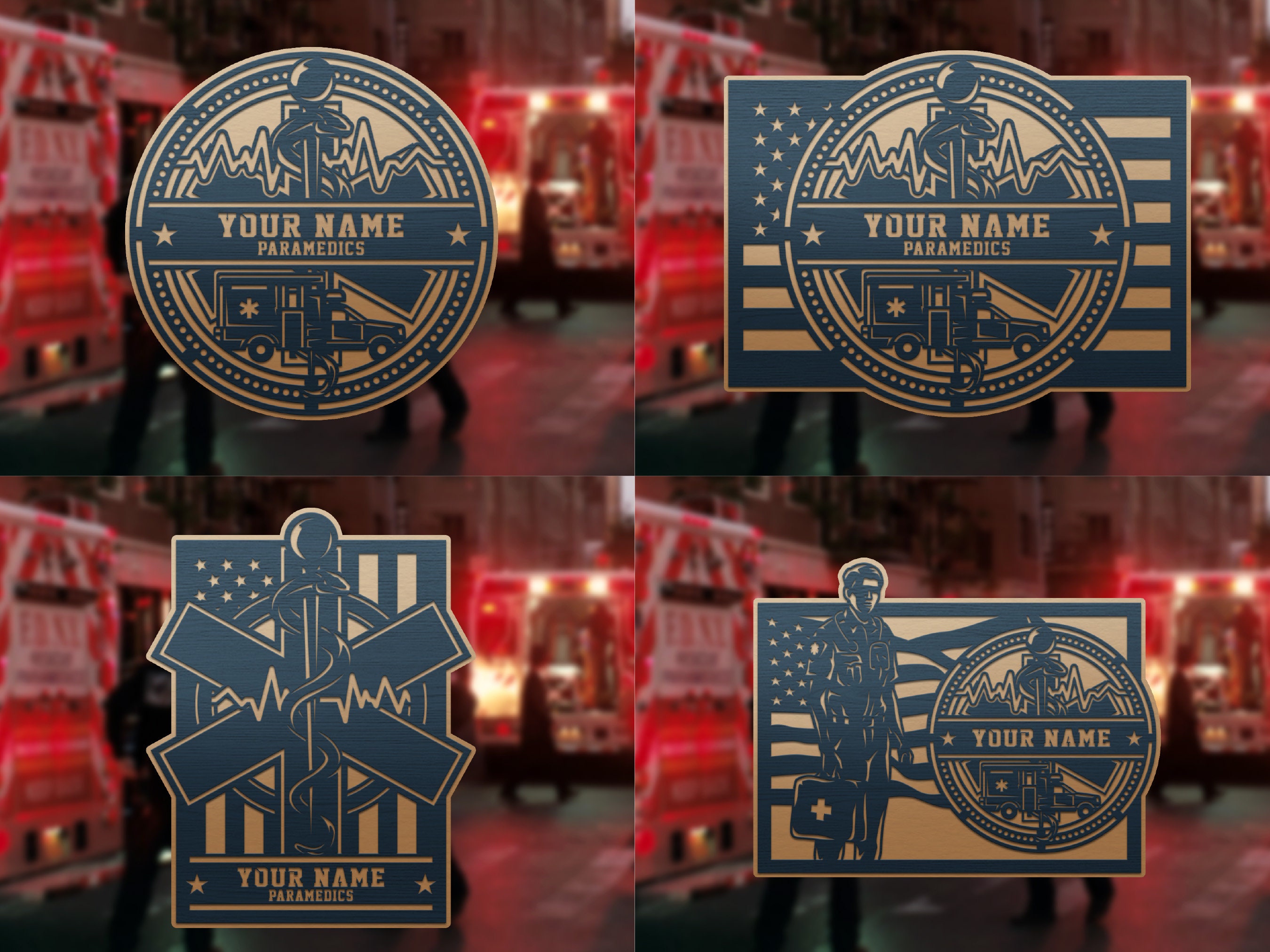 Wood First Responder Plaques With Backer Wood Engraved - Etsy